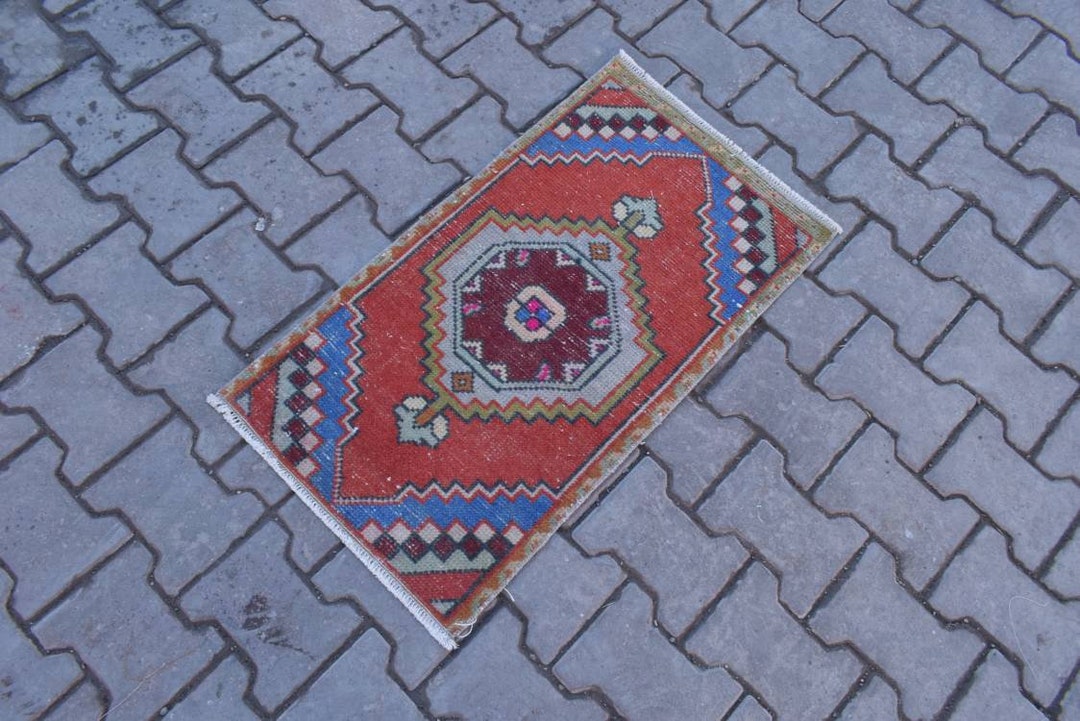 MINI SMALL Rug,1x2 Turkish Vintage Rug,handmade Rug,doormat Rug,front ...
