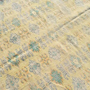 5x8 Pastel Yellow Rug,5x8 Large Area Rug,5x8 Vintage Turkish Rug ...