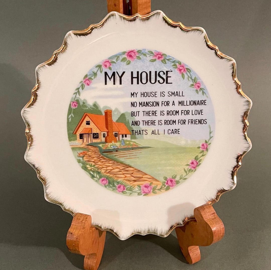 Vintage My House Home Decorative Wall Plate Cottage Housewarming Gift ...