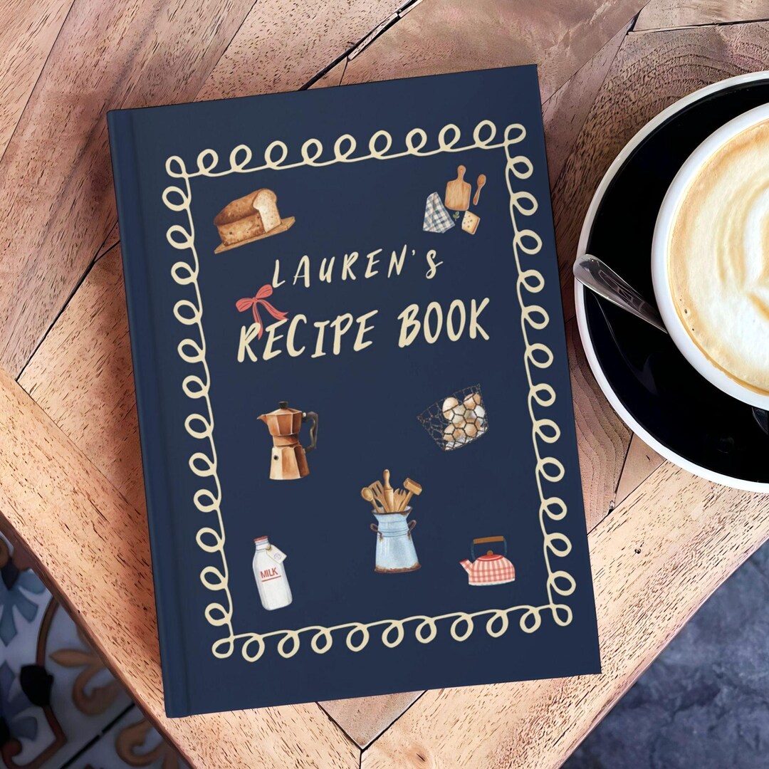 Personalized Recipe Book, Custom Cookbook, Blank Recipe Book, Family ...