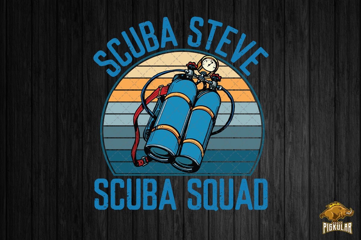 Scuba Steve Scuba Squad PNG Tauchen Vintage Shirt Design | Etsy