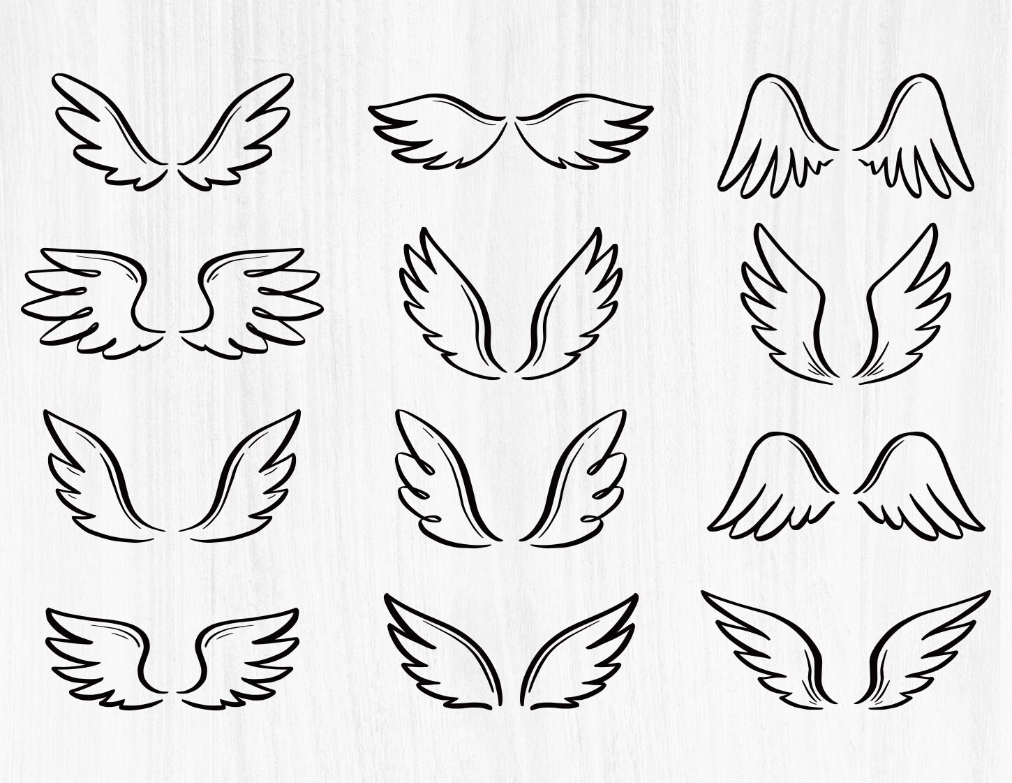 ANGEL WINGS SVG Bundle Wings Svg Wings Clipart Memorial - Etsy Canada