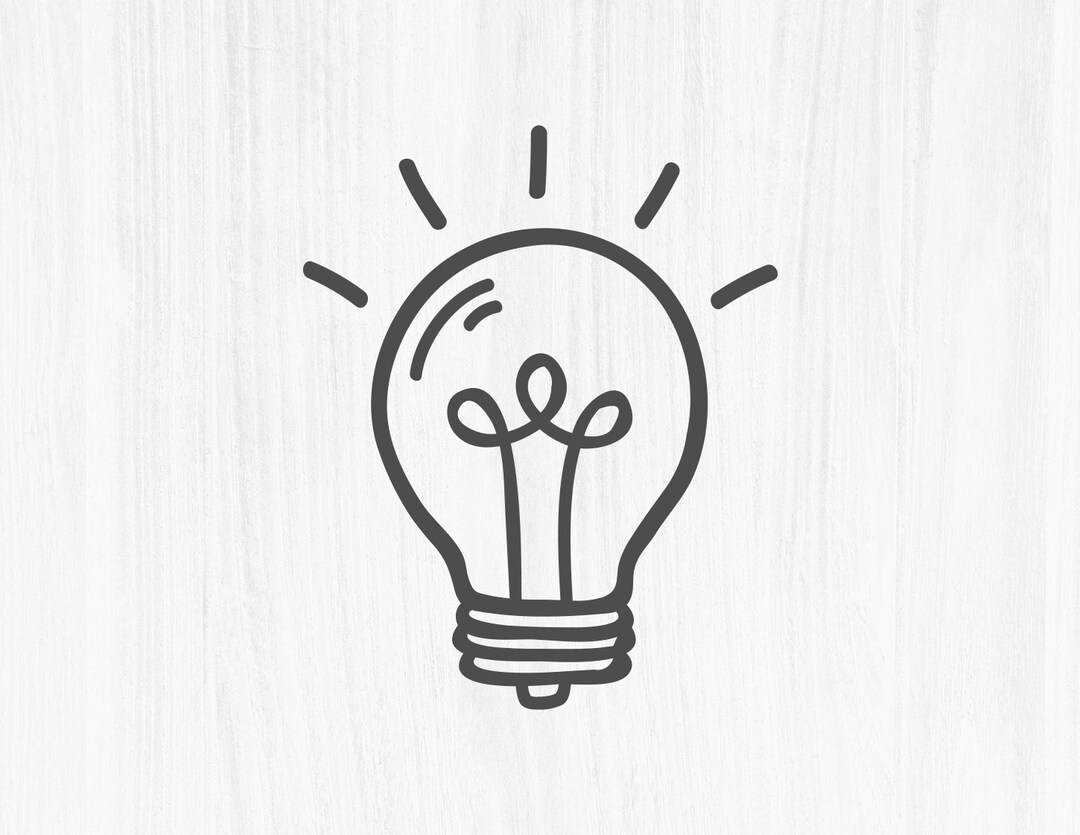 Bombilla SVG Idea Clipart, Bulb Clipart, Archivos para Cricut ...