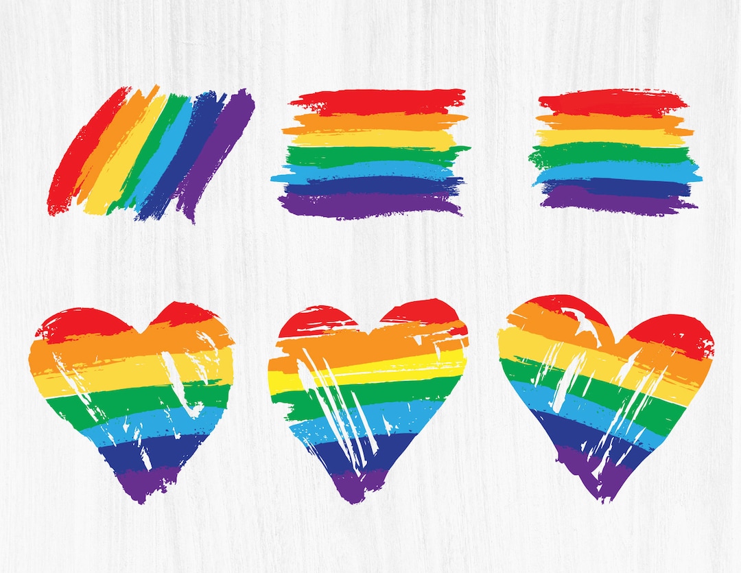 LGBT SVG BUNDLE, Lgbt Flag Svg, Lgbt Heart Svg, Lgbt Clipart, Cut File ...