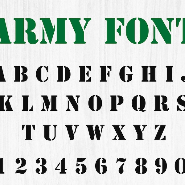 Stencil Font for Cricut - Etsy