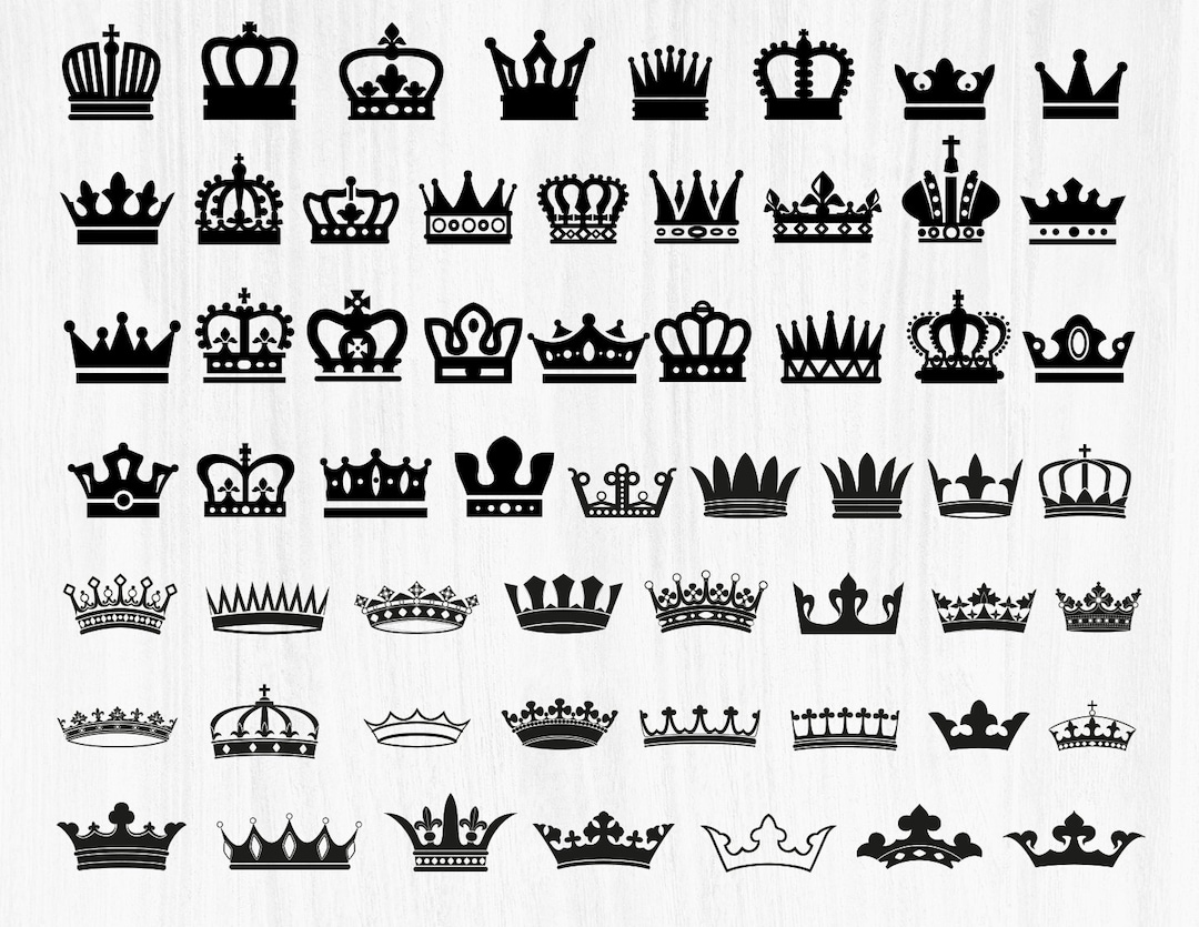 Crown Svg Bundle Crown Svg Cutting File Queen Crown Svg King Crown Svg Princess Tiara Svg