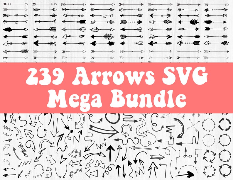 239 ARROW SVG Bundle ARROWS Svg Cut Files for Cricut Arrow - Etsy