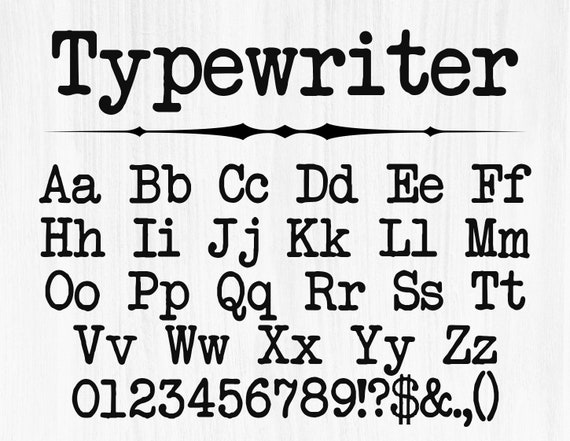Typewriter Font