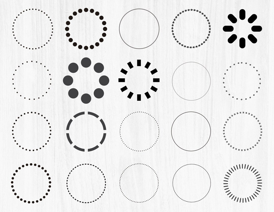 Dotted Circle Svg Dotted Circle Clipart Dotted Frame Svg Dotted Circle Svg Cut Files For