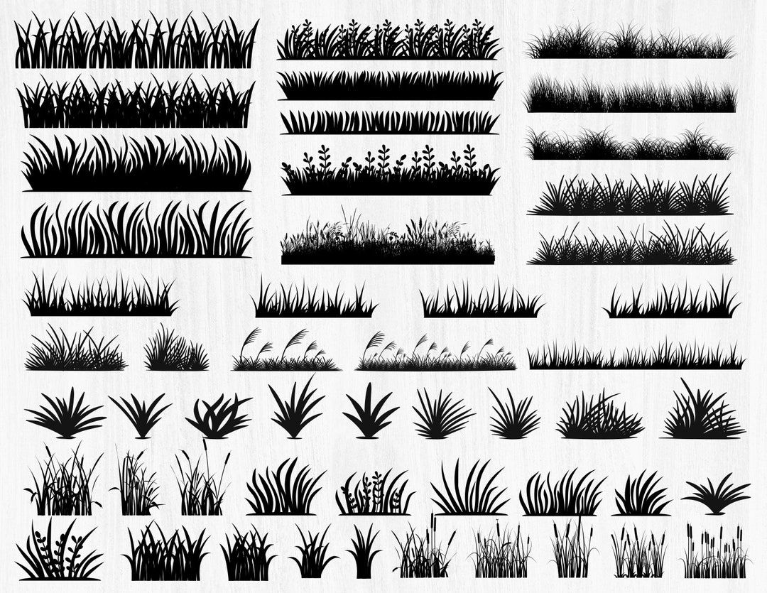 GRASS SVG BUNDLE, Grass Svg Clipart, Wild Grass Svg, Cut Files for ...
