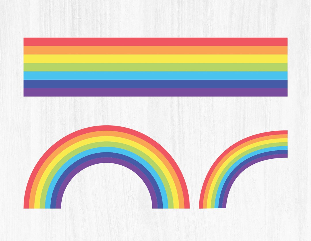 RAINBOW SVG BUNDLE, Rainbow Cut File for Cricut, Rainbow Clipart ...