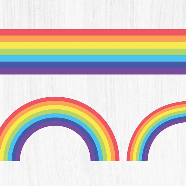 Layered Rainbow Svg - Etsy