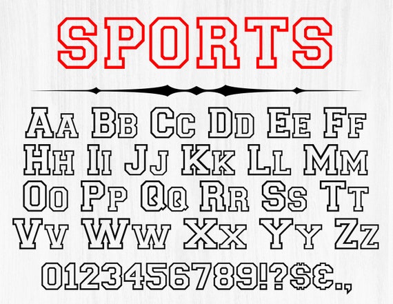 Sports Font Block Letters