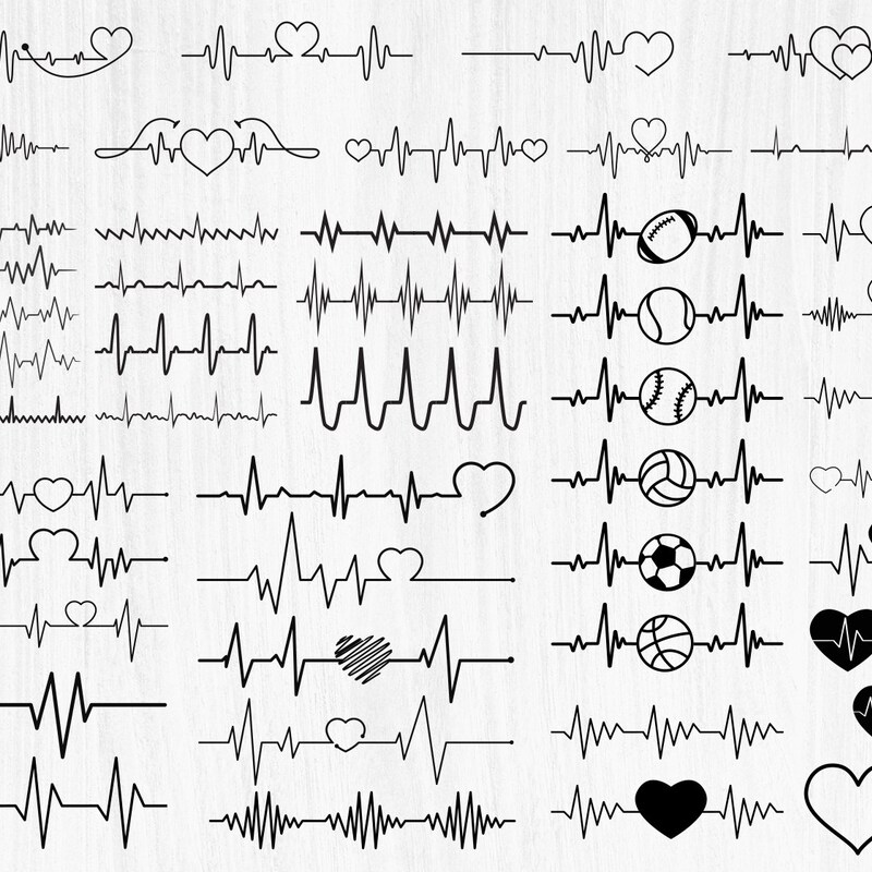 Heartbeat Svg - Etsy