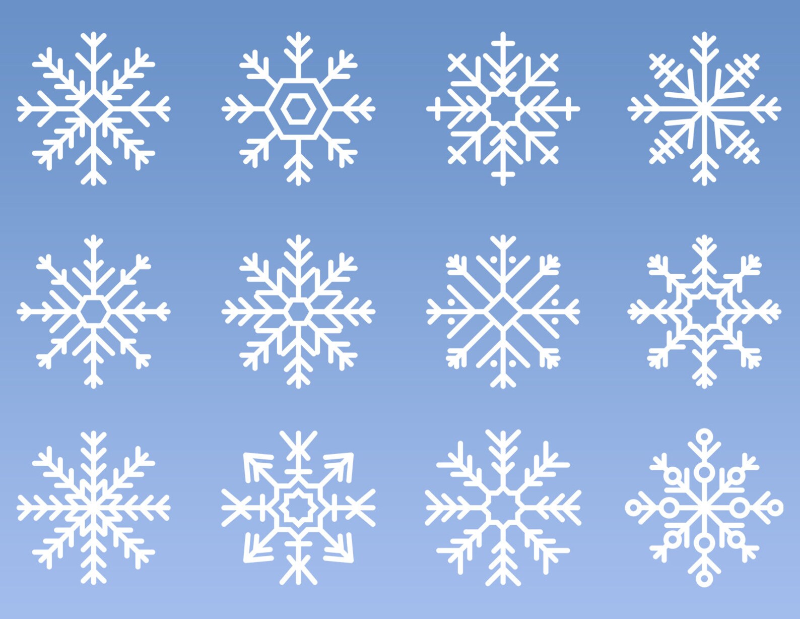 Snowflake SVG Bundle Winter Flake Svg Christmas Svg - Etsy