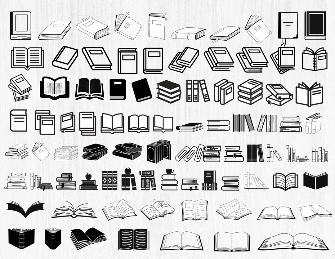 BOOKS SVG Bundle, BOOKS Svg Cut Files for Cricut, Book Svg Cut Files ...