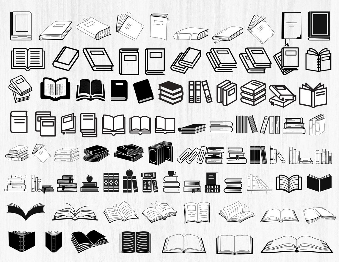 BOOKS SVG Bundle BOOKS Svg Cut Files for Cricut Book Svg Cut - Etsy