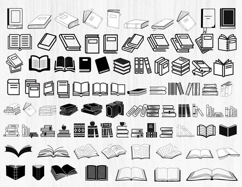 BOOKS SVG Bundle BOOKS Svg Cut Files for Cricut Book Svg Cut - Etsy