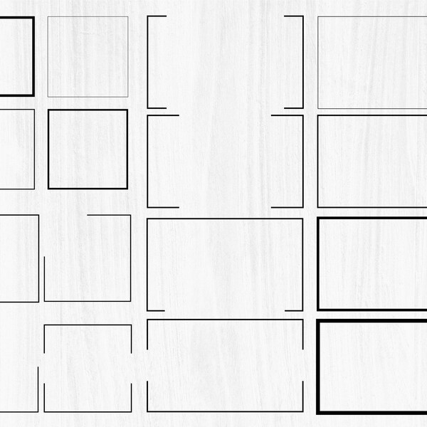 Split Rectangle Frame Svg - Etsy
