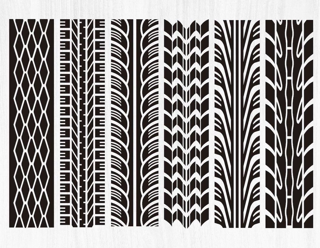TIRE TRACK SVG Bundle, Tire Tread Svg, off Road, Tire Tracks Svg, Cut ...
