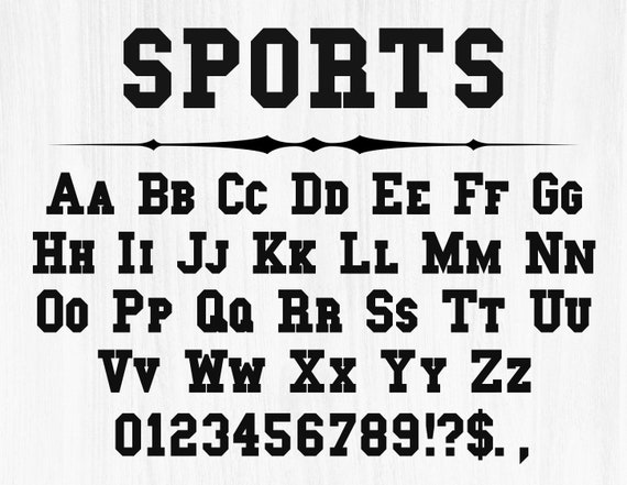 Sports Font Block Letters