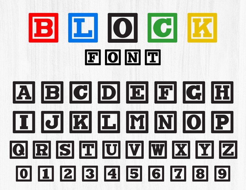 BUILDING BLOCKS SVG Block Alphabet Svg Files Building Blocks - Etsy