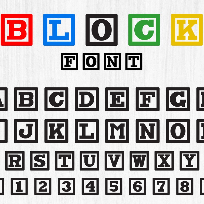 Baby Block Font - Etsy