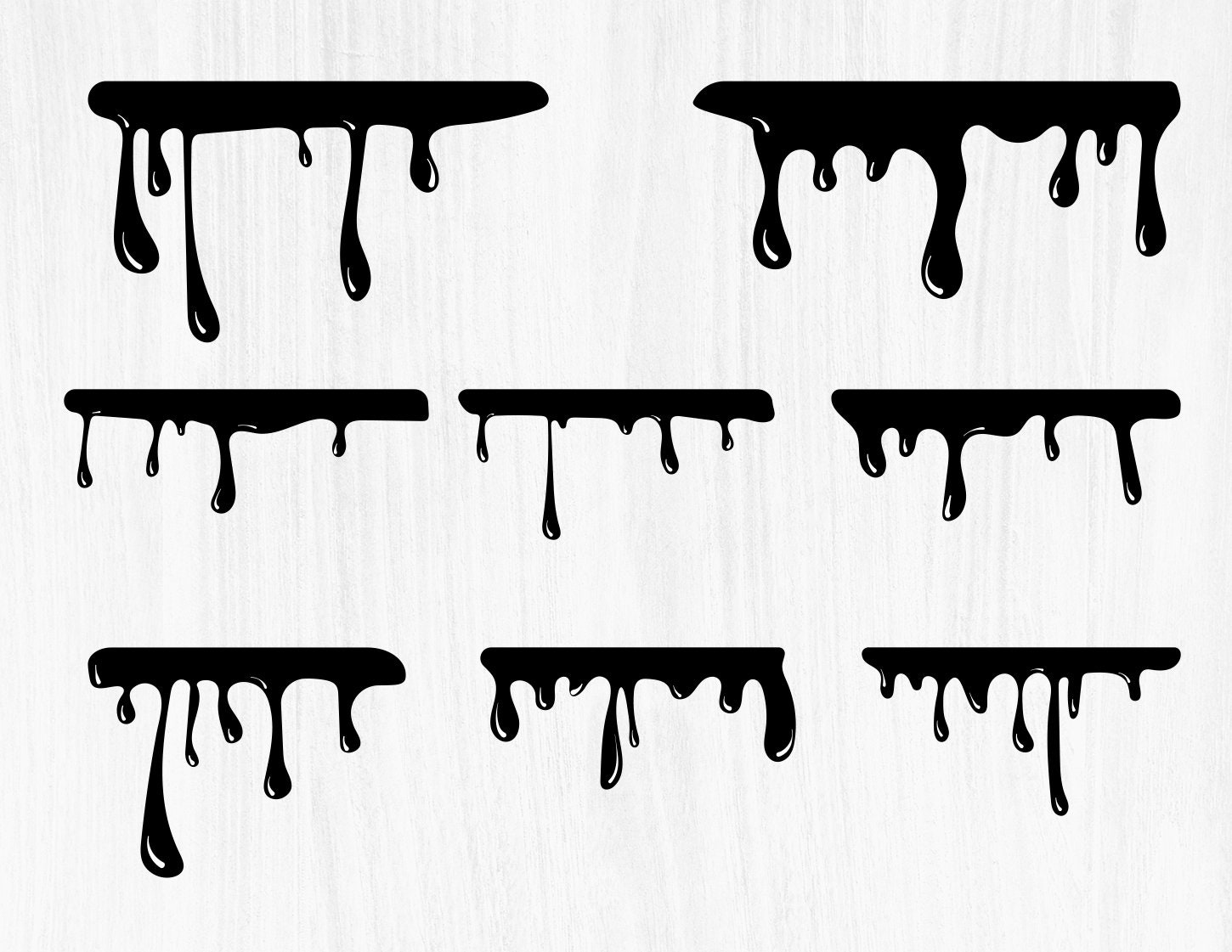 DRIPPING BORDERS SVG, Dripping svg, Dripping borders Clipart, Choclate ...