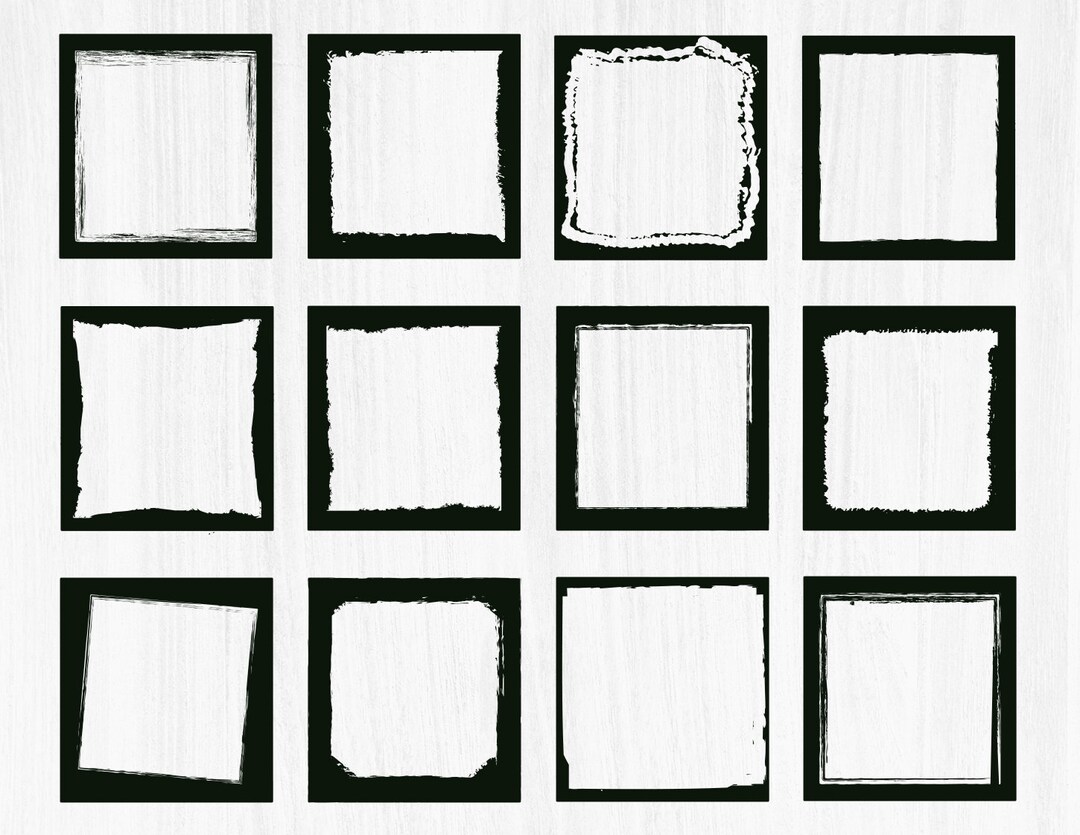 DISTRESSED FRAME SVG, Grunge Frame Svg, Frame Clipart Svg, Photo Frame ...