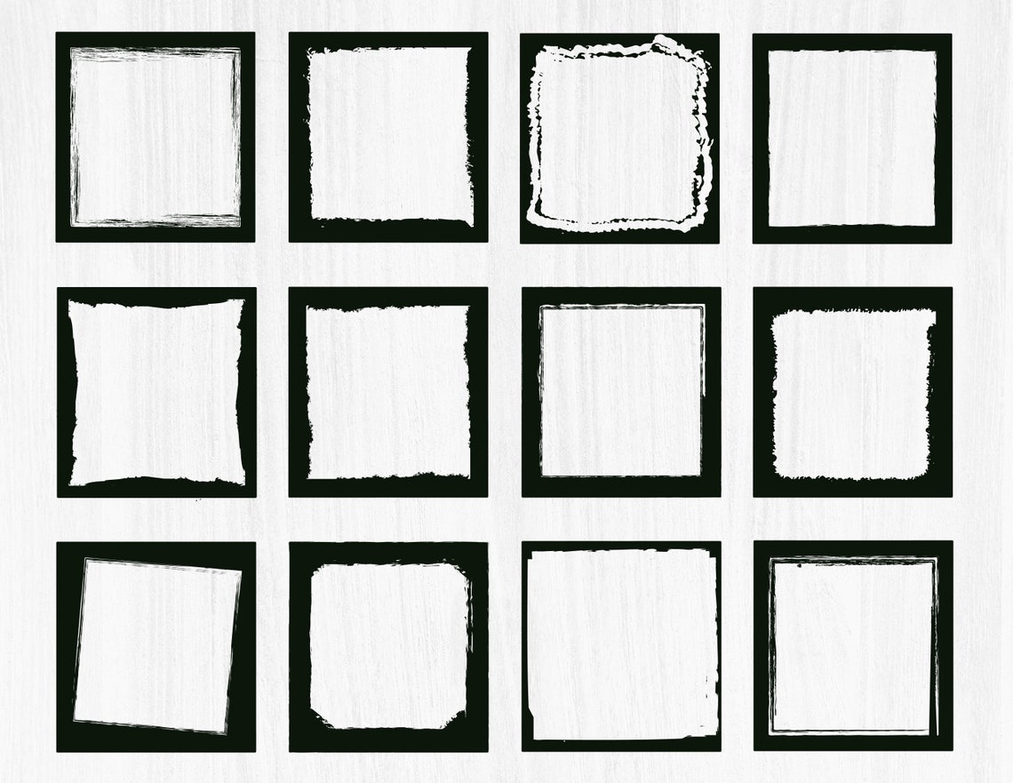 DISTRESSED FRAME SVG, Grunge Frame Svg, Frame Clipart Svg, Photo Frame ...