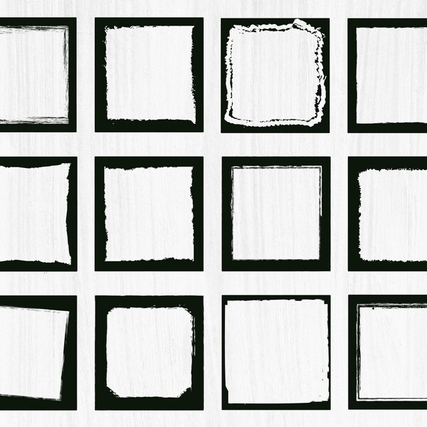 Distressed Frame Svg - Etsy