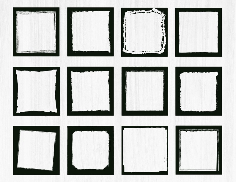 DISTRESSED FRAME SVG Grunge Frame Svg Frame Clipart Svg - Etsy