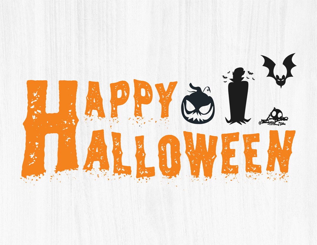 HAPPY HALLOWEEN SVG Halloween Clipart Svg Halloween Svg - Etsy