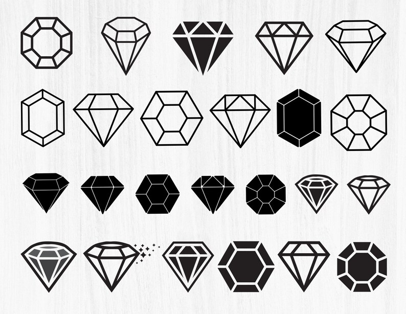 DIAMOND SVG Diamond SVG Files Svg Files Diamond Vector - Etsy UK