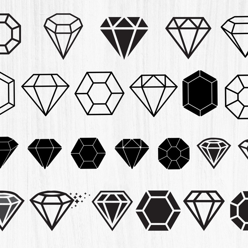 Diamond Clipart - Etsy