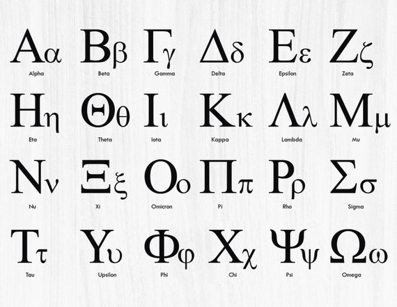 GRIECHISCHES ALPHABET SVG Schriftart Griechische Buchstaben - Etsy ...