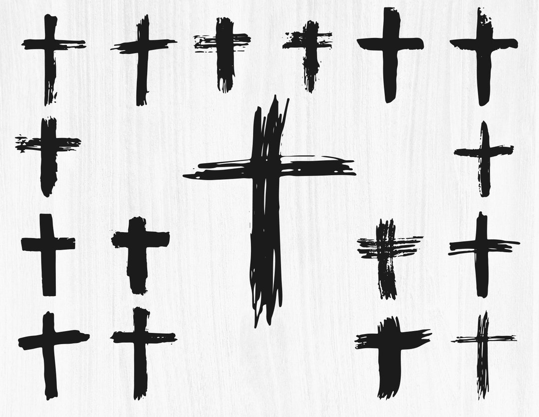 GRUNGE KREUZ SVG Rustikales Kreuz Vektor Grunge Christliches - Etsy.de
