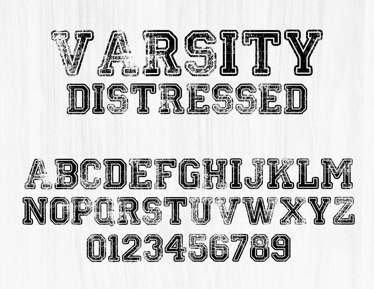 Distressed Outline Fonts