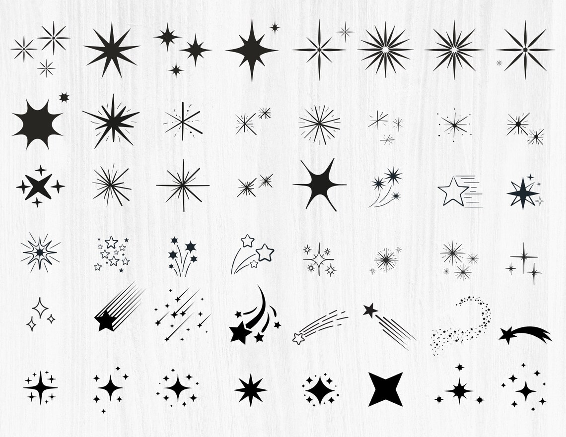 SPARKLE SVG Stars SPARKLE Svg Sparkle Svg Cut Files for - Etsy