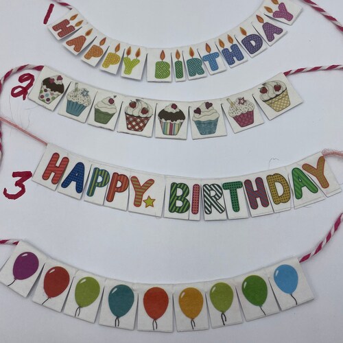 Miniature Birthday Banners - Etsy