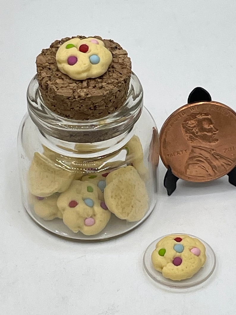 Miniature Cookie Jars~mini Cookies on Plate~seven Different Flavors - Etsy