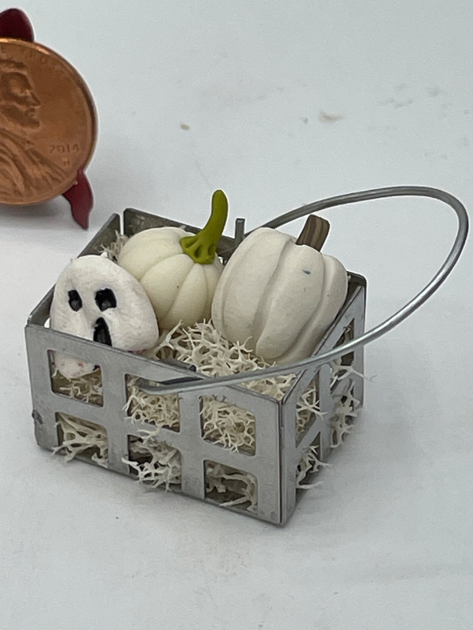 Miniature Boo Baskets~mini Pumpkins Both Orange and White in 3 Sizes - Etsy
