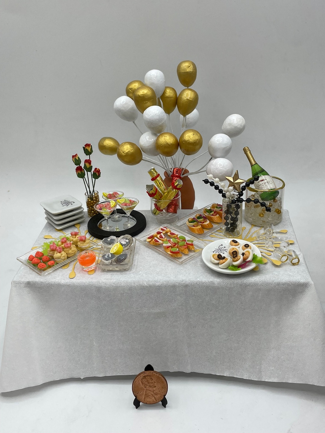 Miniature New Year's Eve Party~mini Fancy Hors D'oeuvres~mini Finger ...