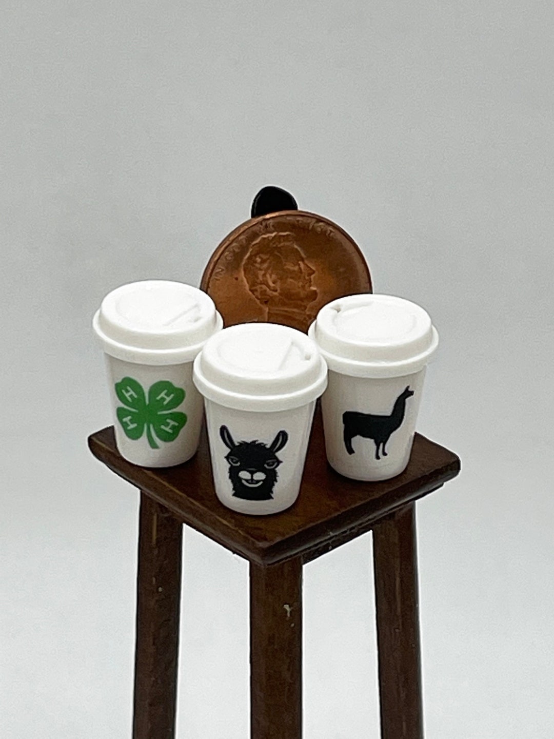 Miniature Take Out Cups~mini 4H Clover Cup~mini Llama Cups - Etsy