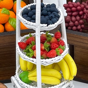 Miniature Fruit Stand~mini Fruit Harvest~mini Flowers~mini Honey and ...