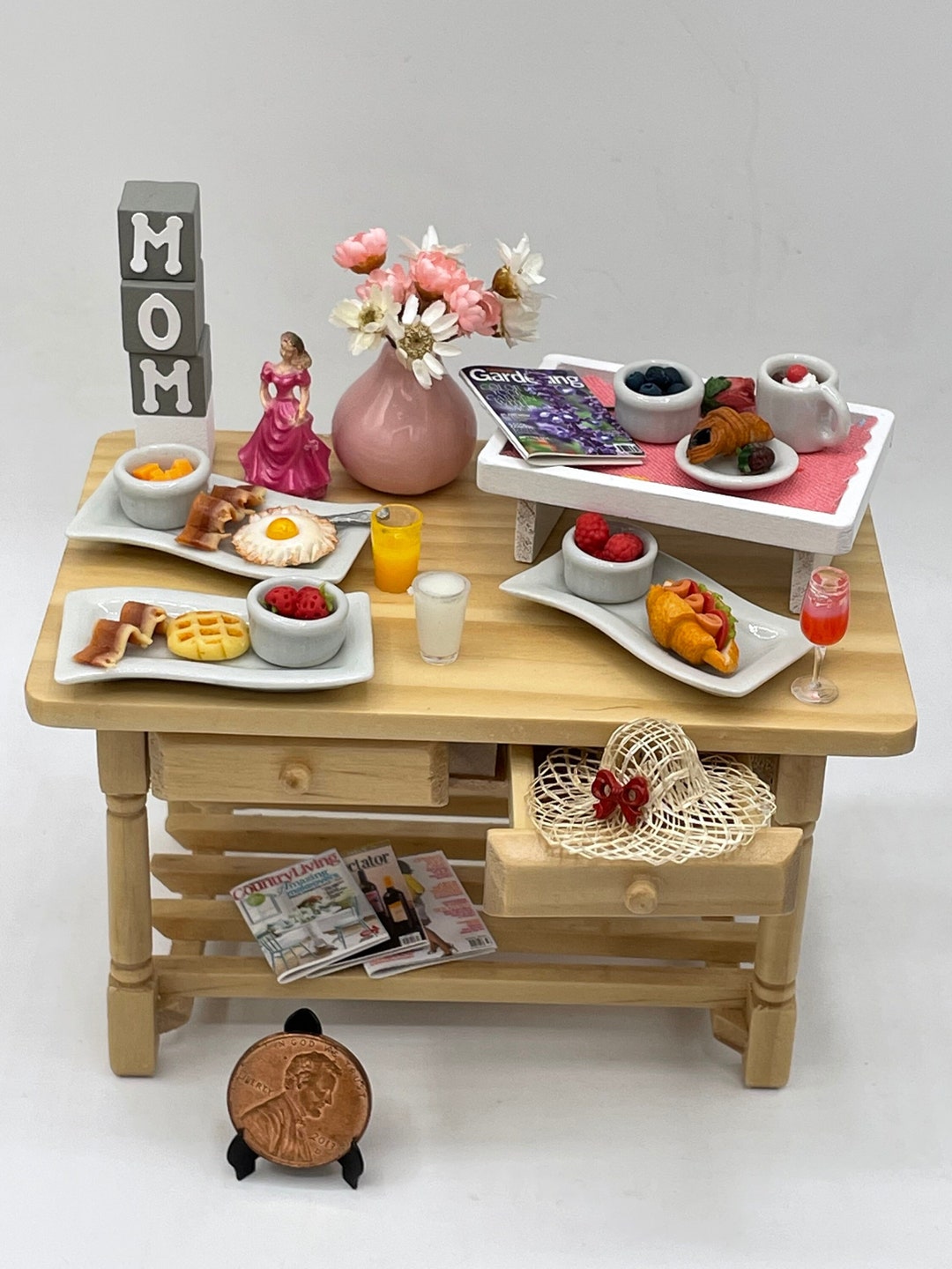 Miniature Mother's Day Brunch in Bed~mini Breakfast Tray~mini Brunch ...