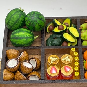 Miniature Fruit Stand~mini Fruit Harvest~mini Flowers~mini Honey and ...