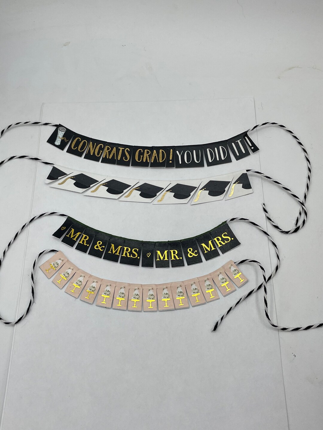 Miniature Banners~mini Graduation Banners~mini Wedding Banners - Etsy