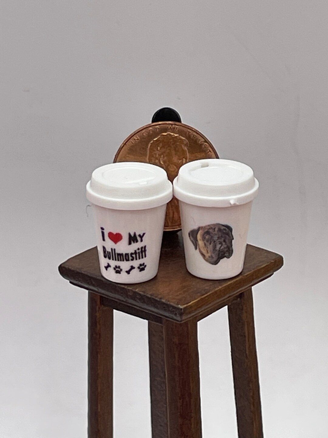 Miniature Take Out Cups~mini Bull Mastiff Cups - Etsy