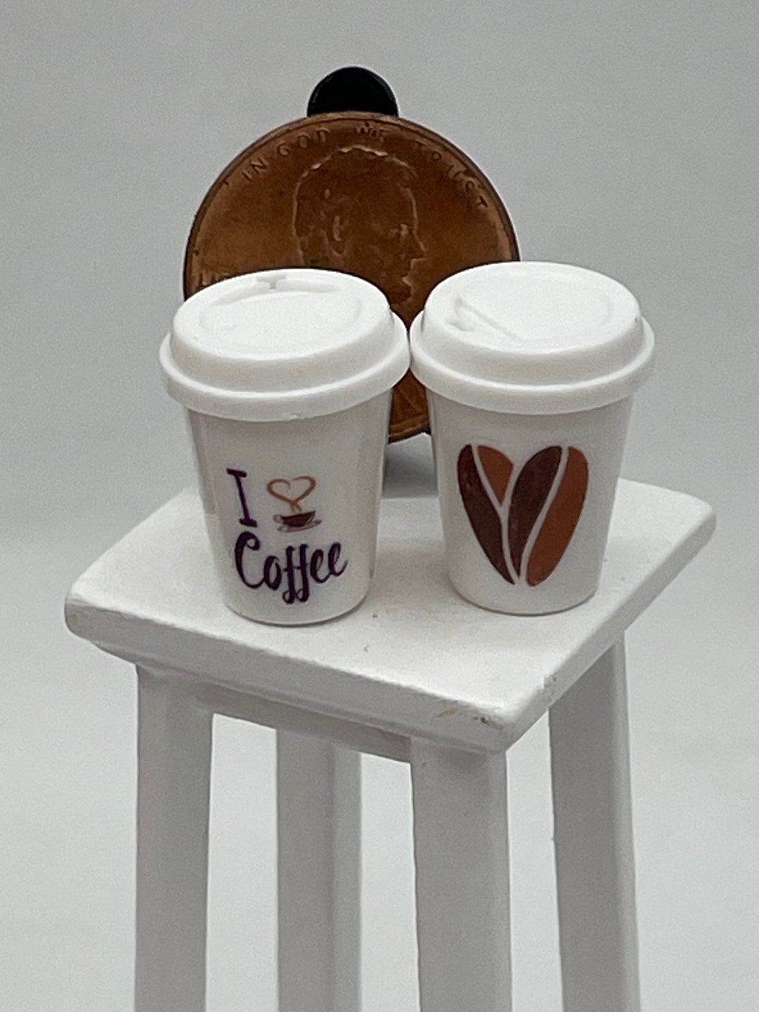 Miniature Take Out Cups~mini I Love Coffee Cups - Etsy